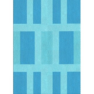 Ahgly Company Machine Washable Transitional Bright Turquoise Blue Area ...