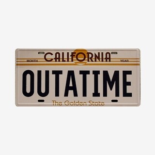Back To The Future Outatime Car California License Plate 12" x 6" - 12 ...