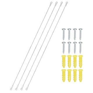 4 Pcs Cabinet Door Restraint, Stainless Steel Hinge Limiter Cable ...