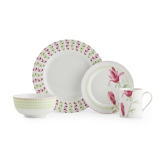 Spode Home Magnolia Haze 16 Piece Dinnerware Set - 10.5in, 7.5in, 6in ...