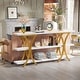 Console Table with Storage Shelf, 70.8 Inch Long Sofa Table Entry Table ...