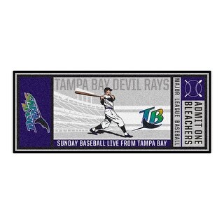 MLB - Tampa Bay Rays Retro Collection Ticket Runner Rug - 30in. x 72in ...