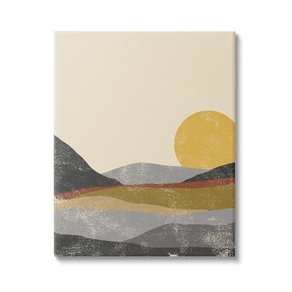 Stupell Sunrise Cliffs Modern Blocked Landscape Grunge Pattern Canvas ...