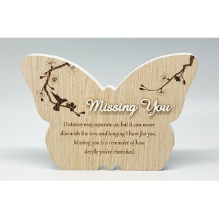 Missing You - Butterfly Shape With Saying Block Sign - Bed Bath ...