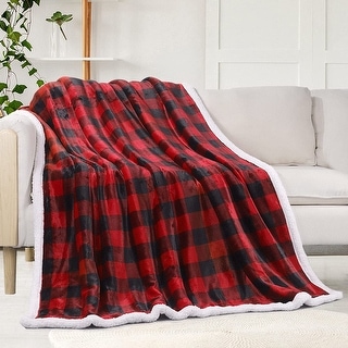 Buffalo Plaid Cozy Fluffy Throws Blankets - Bed Bath & Beyond - 35085877