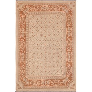 Shabby Chic Ziegler Leesa Beige Copper Hand-knotted Wool Rug - 8 ft. 11 ...