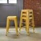 Loft Gold 24 Inch Metal Counter Stool - 4 Piece - Bed Bath & Beyond ...