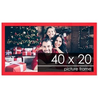 40x20 Contemporary Complete Wood Panoramic Frame with UV Acrylic, Foam ...