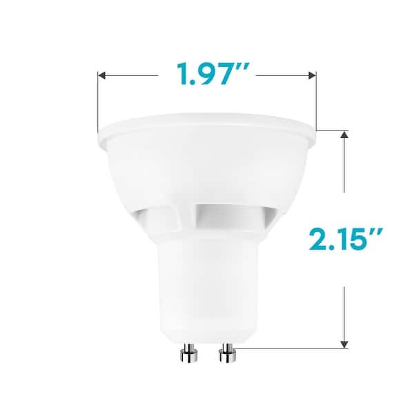 Luxrite MR16 GU10 LED Bulbs Dimmable, 50W Halogen Equivalent, 500 ...