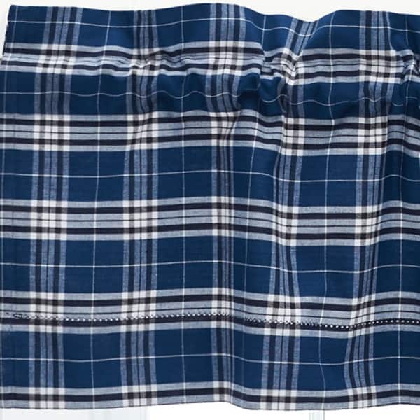 Max Plaid Navy Blue Valance Collection - Bed Bath & Beyond - 35382915