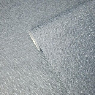 Plain Wallpaper grayish blue gold glitter faux plaster texture - 42 inc ...