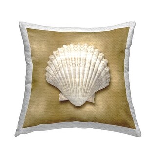 Stupell Clam Shell on Glam Printed Outdoor Throw Pillow Design by ...