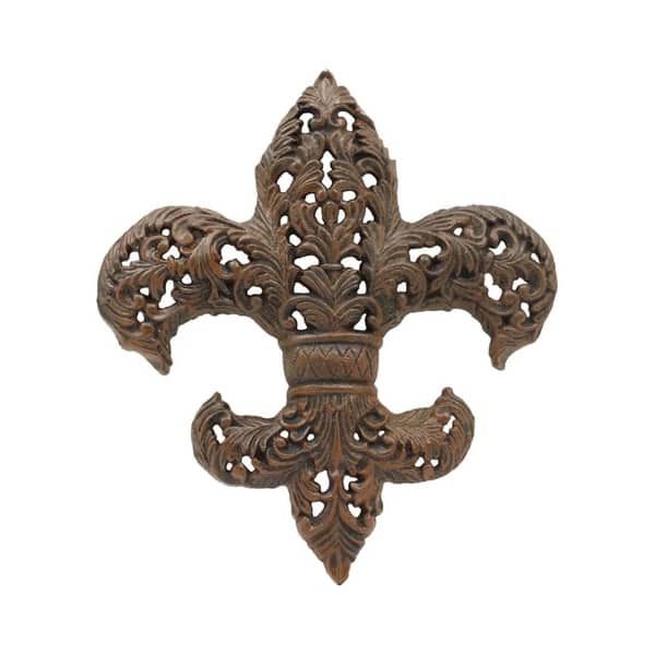 Western Moments Wall Decor Cast Iron Fleur Filigree Hang Brown - Bed ...