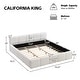 Modern Upholstered Bed Frame Block Style Grounded Bed with Thick ...