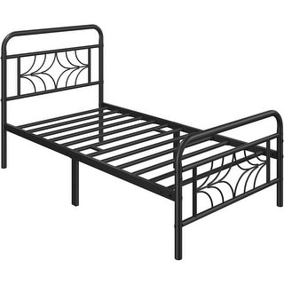 Yaheetech Modern Twin Size Metal Bed Frame with Sparkling Star-Inspired ...
