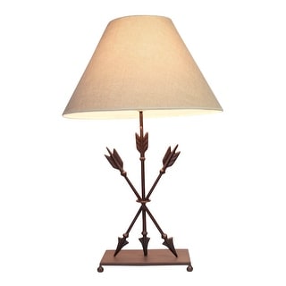 Cast Iron Old West Style Triple Arrows Table Lamp 26 Inches High - 26 X 16 X 16 inches - Bed ...