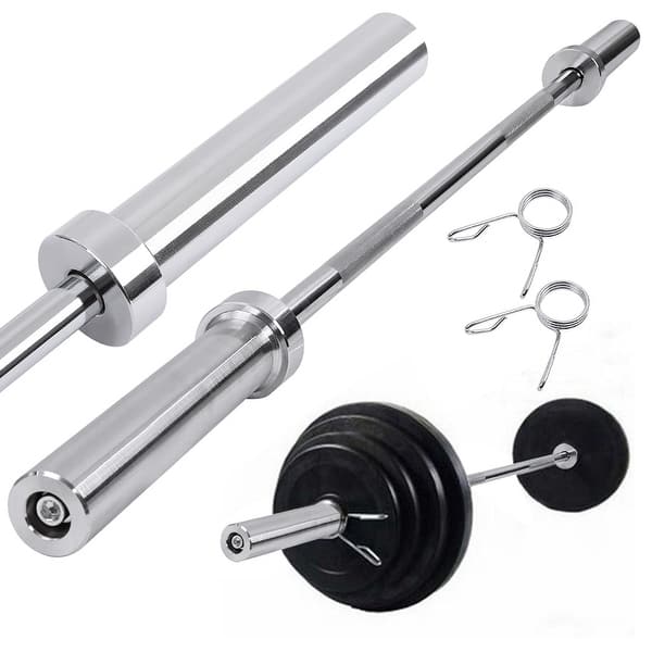 Olympic Barbell 5-Foot Barbell 176LB Capacity, 2 Inch Weightlifting ...