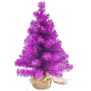 Pine Christmas Tree in Natural Jute Base - 18" - Unlit - Bed Bath ...