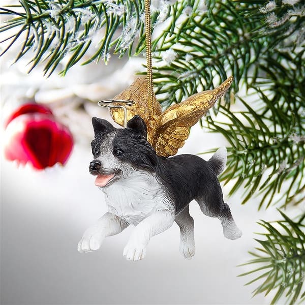 Design Toscano Border Collie Angel Dog Christmas Ornament - Bed Bath ...