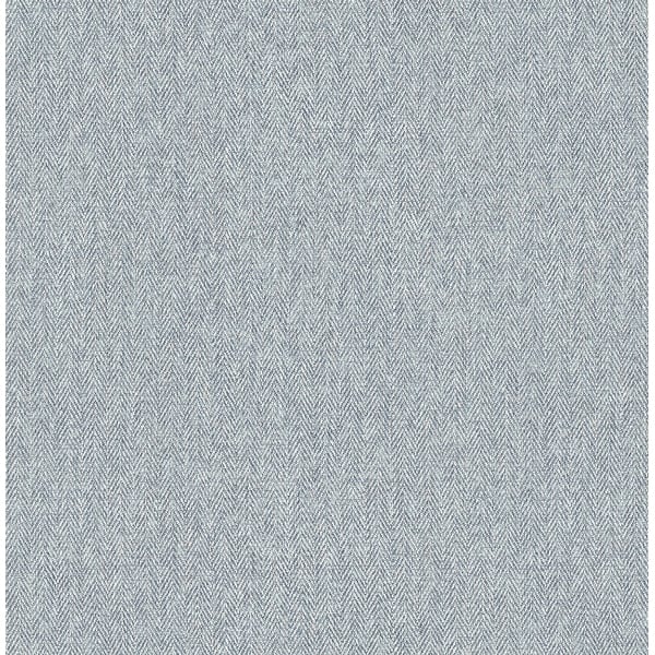 Herringbone Blue Tweed Wallpaper - Bed Bath & Beyond - 41384811