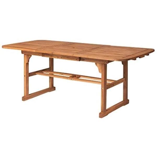Modern Solid Wood Slatted Patio Dining Table - Bed Bath & Beyond - 38231359