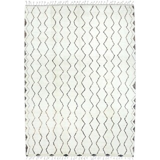 Shahbanu Rugs Ivory Moroccan Berber Influence with Zigzag Design ...