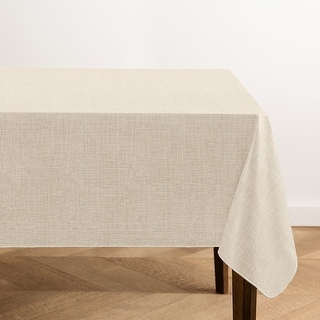 Monterey Linen Texture Vinyl Indoor/Outdoor Tablecloth - Bed Bath ...