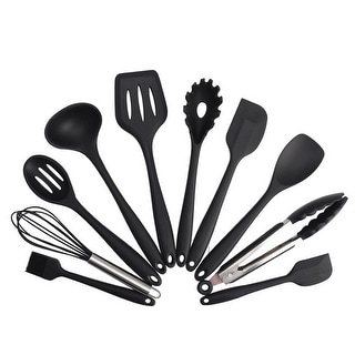 Elyon 10 Piece Silicone Kitchen Cooking Utensils Set - 10 Piece - Bed ...