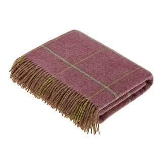 Kingham Heather, Shetland Pure New Wool Throw Blanket - Bed Bath ...