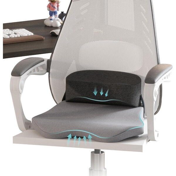 WOWMAX Cross Legged Office Chair Cushion Meditation Chair Meditation Cushion Floor Pillows Grey