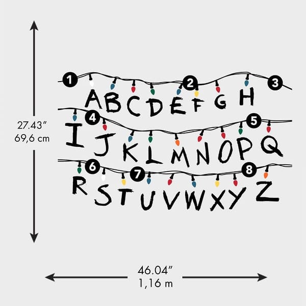 Netflix Stranger Things Christmas Light Peel And Stick Giant Wall ...