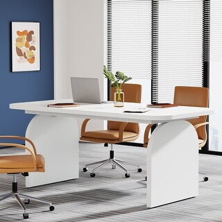 63-Inch Executive Desk, Rectangular Large Office Computer Desk ...