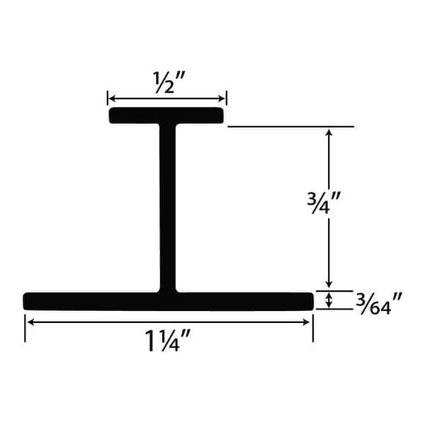 Outwater Plastic H Channel Fits Material 3/4 Inch Thick White Styrene ...
