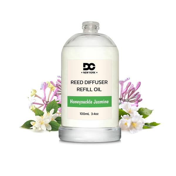 DANIELLA'S CANDLES Reed Diffuser Refill Oil - Honeysuckle Jasmine - 100ml/3.4oz - Bed Bath ...