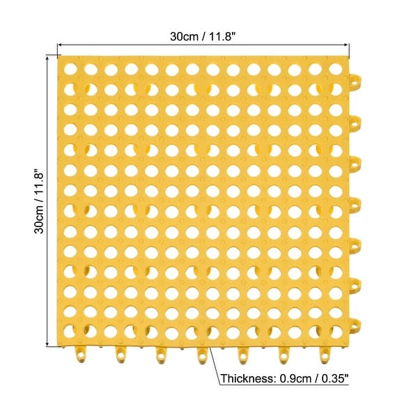 Interlocking Cushion 11.8x11.8" Plastic Non-Slip Drain Floor Tiles Mat ...