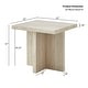 Roundhill Furniture Cavira Modern Faux Marble Living Room End/Side ...