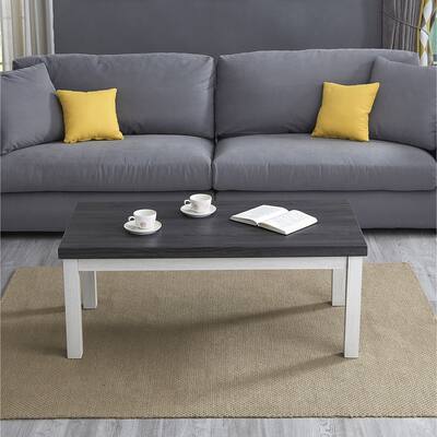 Ronan Two-tone Wood Rectangle Coffee Table - Overstock - 32064130