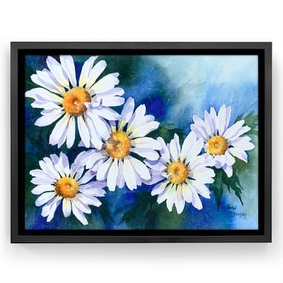 Americanflat - Daisies by Rachel McNaughton Floating Canvas Frame ...