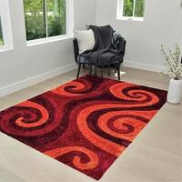 HR Burgundy, Rust, Orange Shag Rug for Living Room Decor Rug Trends ...