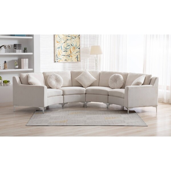 Semi circle sectional couch store
