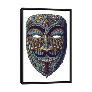 iCanvas "Anonymous Mask In Color III" by Bioworkz Framed Canvas Print ...