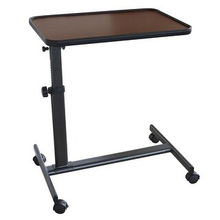 Adjustable Height Rolling Over Bed Table 24 x 16 in. - Bed Bath ...