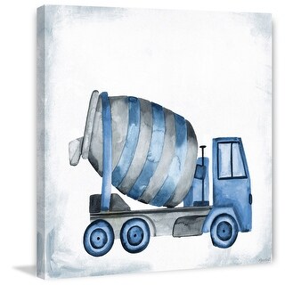 'Blue Mixer Truck' Painting Print on Wrapped Canvas - Bed Bath & Beyond ...