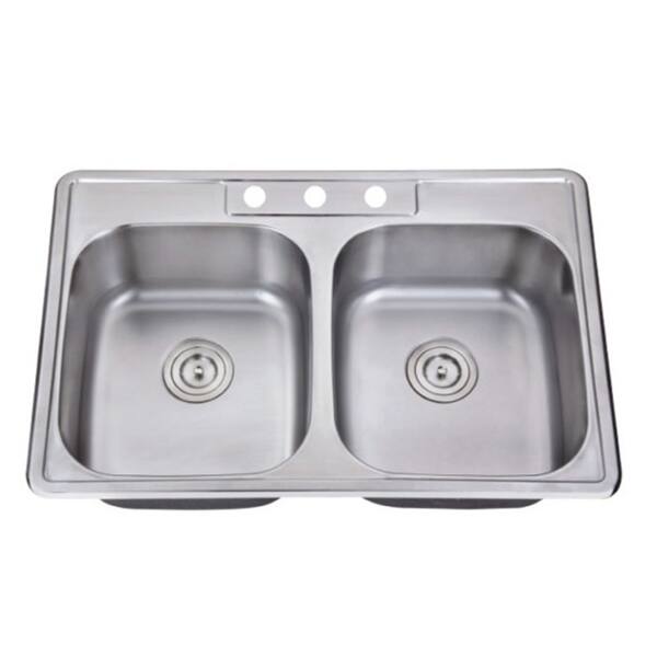 CB HOME 33'' PRO Classic Drop in Stainless Steel Kitchen Sink,Top Mount ...