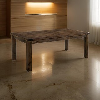 Transitional Style Solid Wood Rectangular Dining Table with Block Legs ...