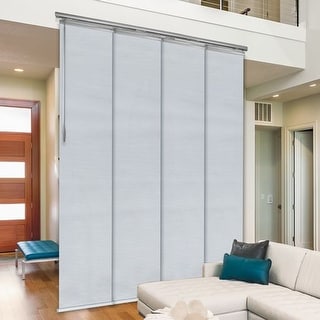 Ashen Mist 4-Panel Adjustable Single Extendable 34"-57"W X 91.4"L ...