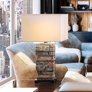 Luxury Mediterranean Table Lamp, 18''W x 12''D x 30''H, with Tuscan ...