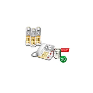 Uniden D3098-3 With Additional Battery DECT 6.0 Amplified Corded ...