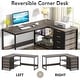59 inch L Shaped Computer Desk with Storage Drawers for Home Office ...