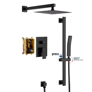 2 Function 10- Wall Mounted Dual Shower Heads Shower System With ...